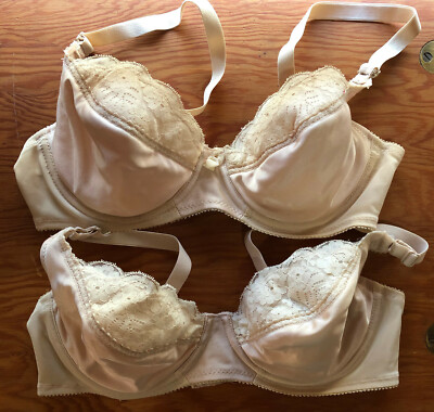 Lot of 2 Women's Vintage Bras Beige UNDERSCENE Style 952 underwire 34C ...