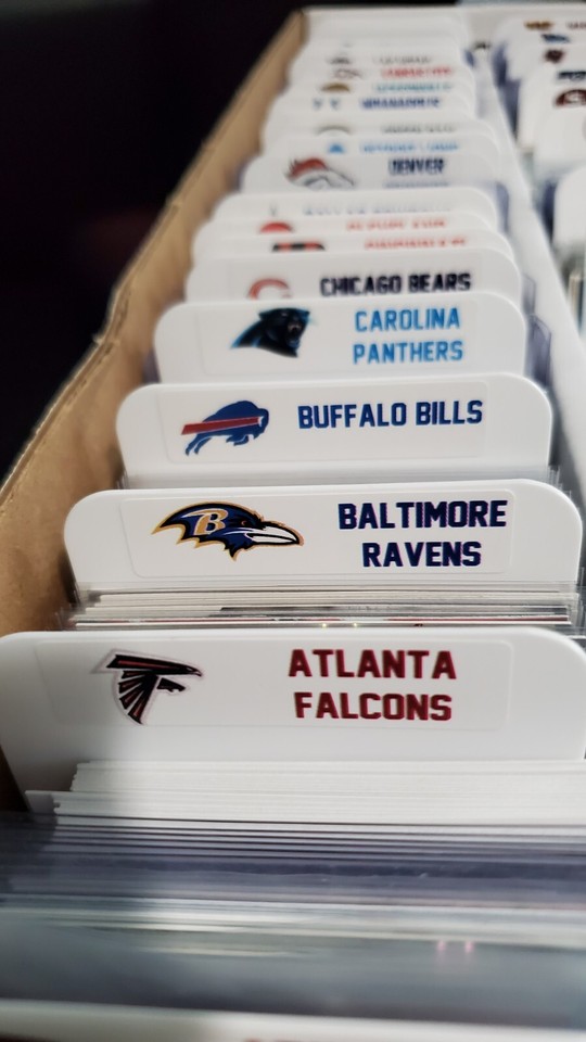 (32) TALL Sports Card Dividers with 32 FREE NFL Team Logos Label Set | eBay