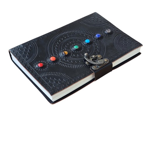 Black Leather Journal Diary with Metal Closure | 200 Pages | | eBay