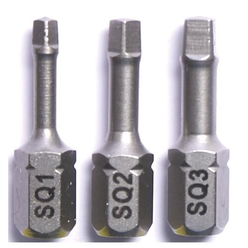 Performax® 1" Stainless Steel Square Insert Drive Bit Set - 3 Piece | eBay