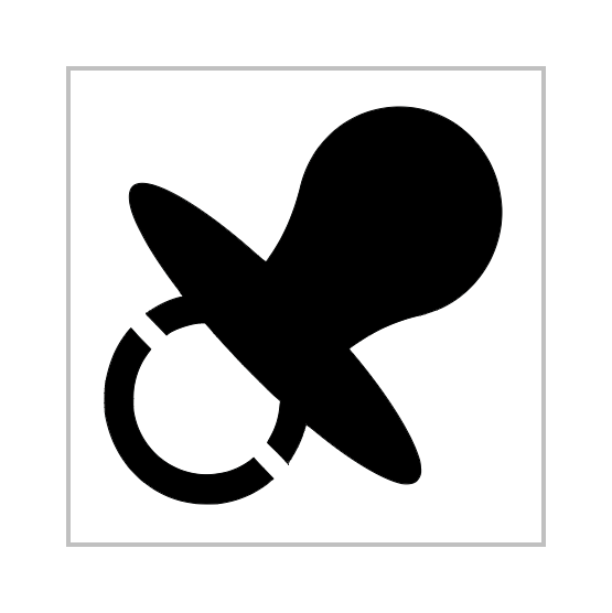 Baby Pacifier Stencil 4 Inch Paci Binky Toy Shower Miniature Design ...