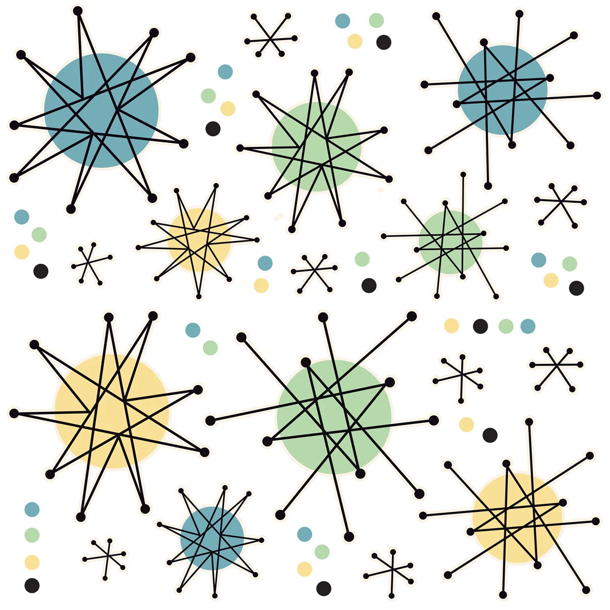 Retro Atomic Starburst Background