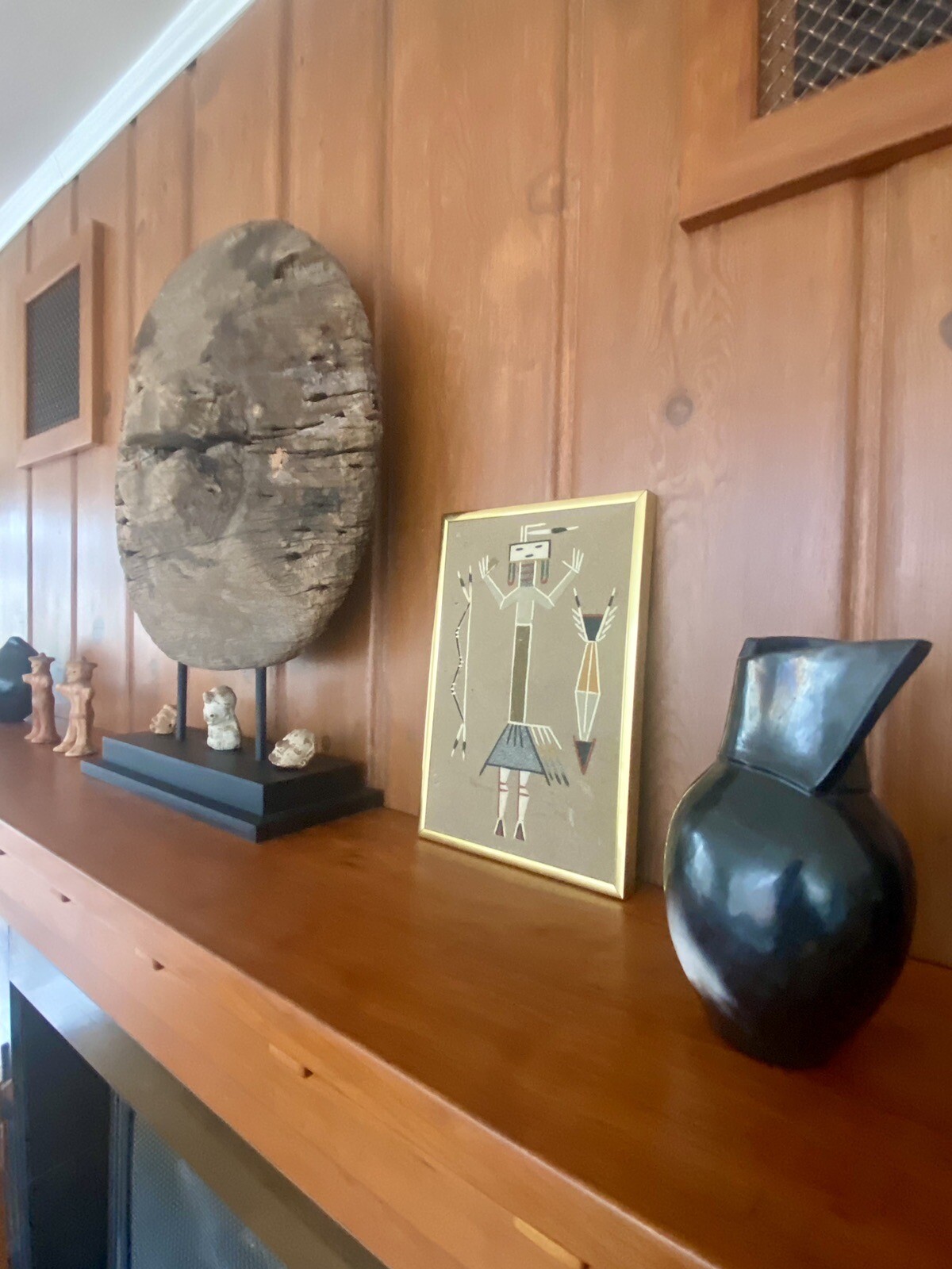 Vintage Navajo Sand Painting Grey Squirrel Fred Stevens Jr Style ...