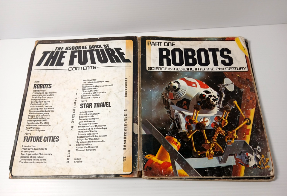 The Usborne Book of the Future Vintage Science Fiction First Print 1979 ...