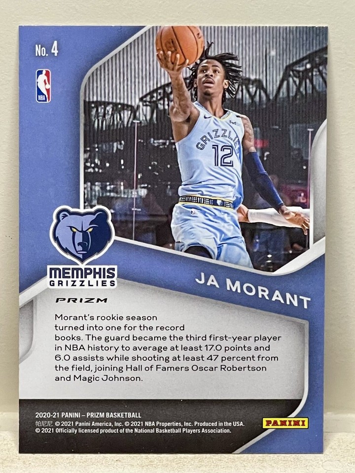 2020-21 Panini Prizm Ja Morant Silver Dominance Prizm #4 | eBay