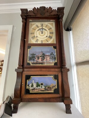 Eight Days Antique Triple Decker Clock | eBay