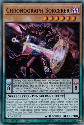 LED6-EN052 CHRONOGRAPH SORCERER COMMON 1ST EDITION YuGiOh CARD | eBay UK