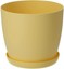 Plant Pots Flower Planter 6 Colours 8 sizes Matt Plastic Pot + Saucer ...