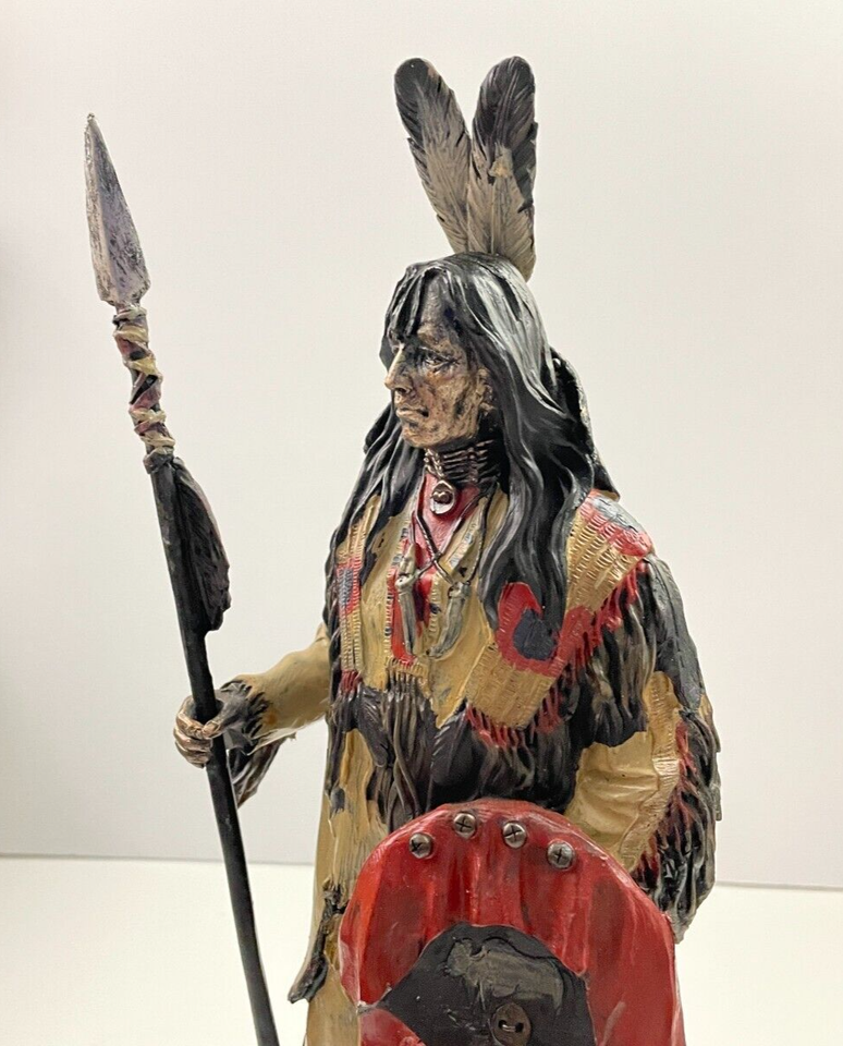 NEW Native American INDIAN Chief WARRIOR Spear Shield COLLECTIBLE ...