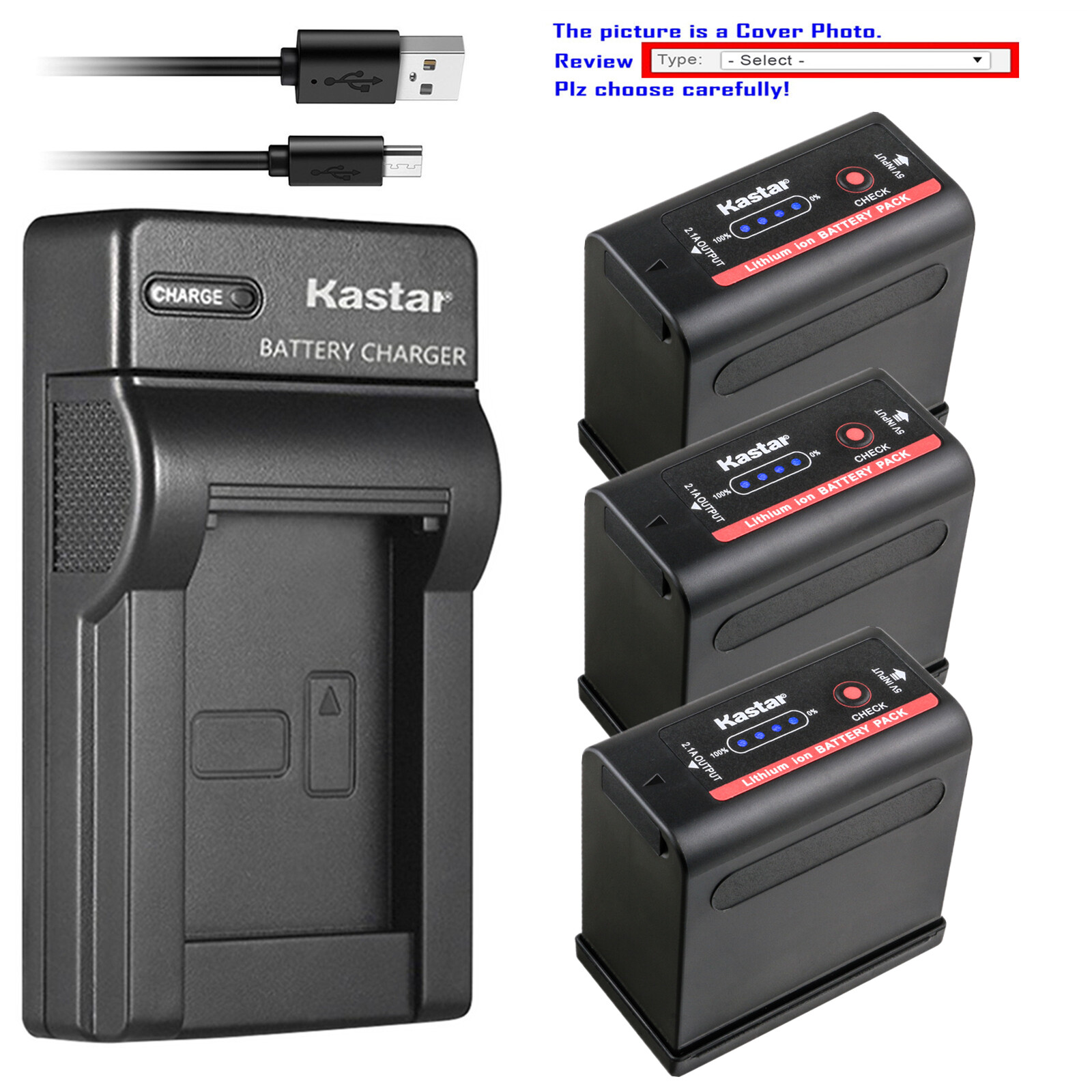 Kastar Battery Slim USB Charger for BP-970G BP-975 BP-945 BP-950 Canon ...