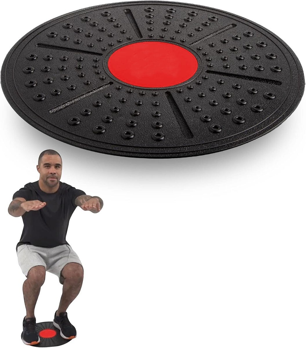360 Rotation Non Slip Round Wobble Body Balance Board Training Fitness ...