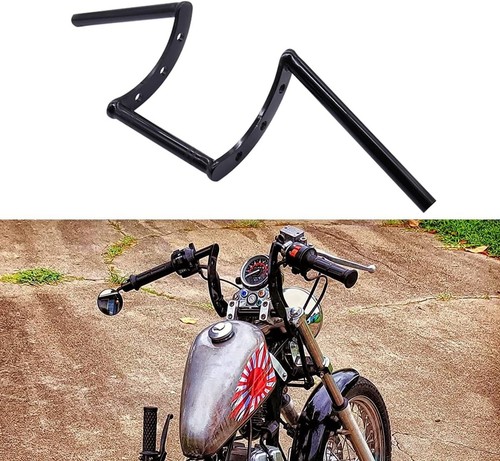 22mm 7/8" Z Bars Black Handlebar For Honda Suzuki Yamaha Harley Chopper ...