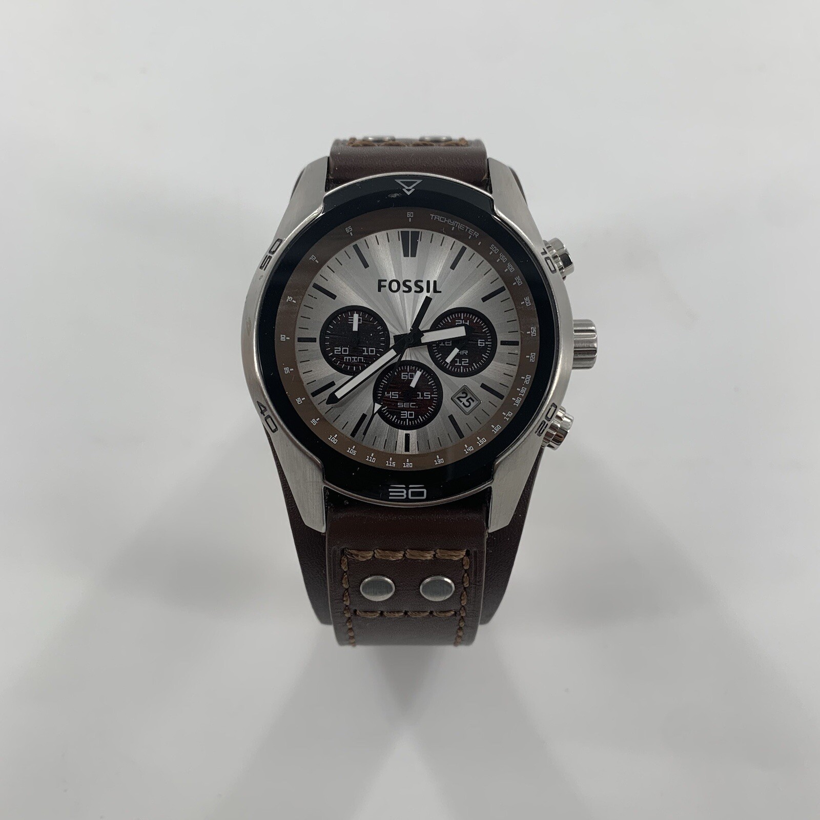 Fossil Coachman Chronograph Cuff Leather Men's Watch CH2565 ...