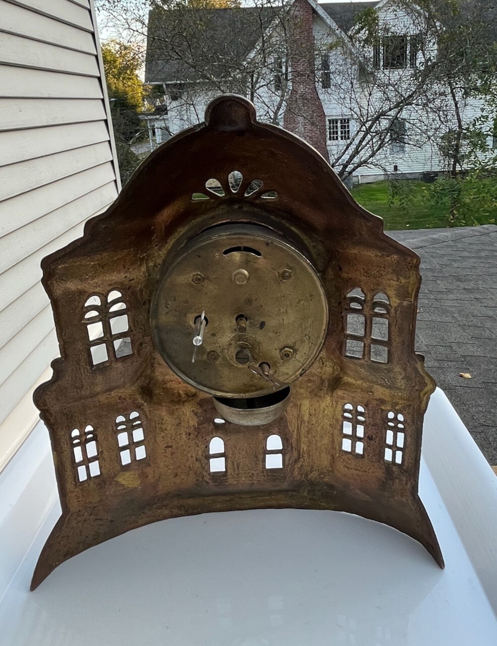 Gilbert ANTIQUE Cathedral Clock, Copper, 1904, Working, Alarm, Video ...