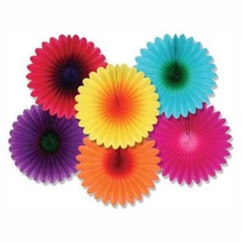 Mini 6 Inch Tissue Flowers 6 Pack Summer Spring Picnic Floral Luau ...