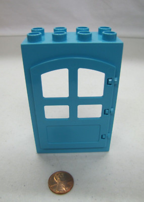 Lego Duplo All Azure Blue Large Door Window Pane Unit Building Block ...