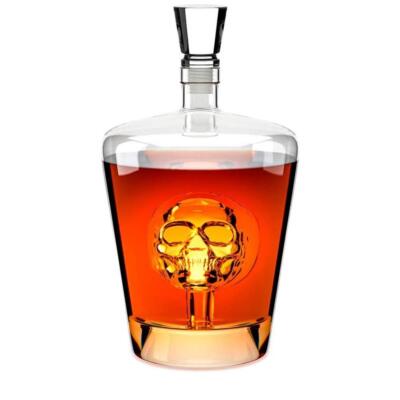 Balvi Bottiglia decanter per liquore whisky con teschio in vetro lt. 1 ...