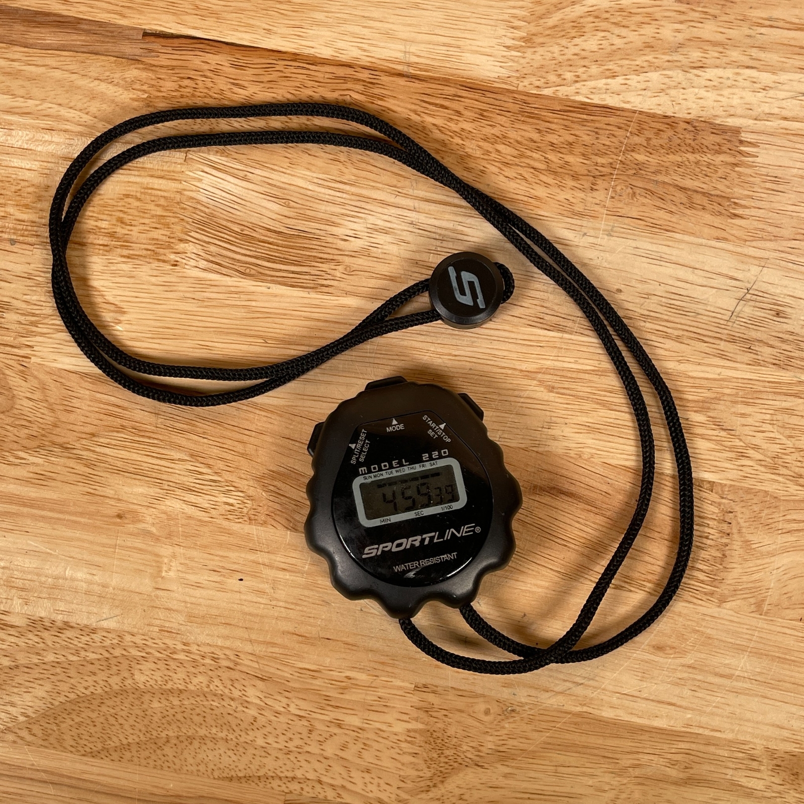 Sportline 220 Black Shock & Water-Resistant 1/100 Sec Display Rugged ...