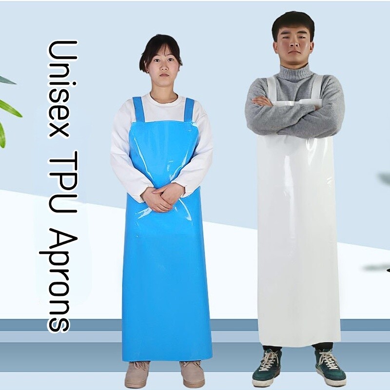 Heavy Duty Apron Unisex TPU Waterproof Butchers Industrial Aprons ...