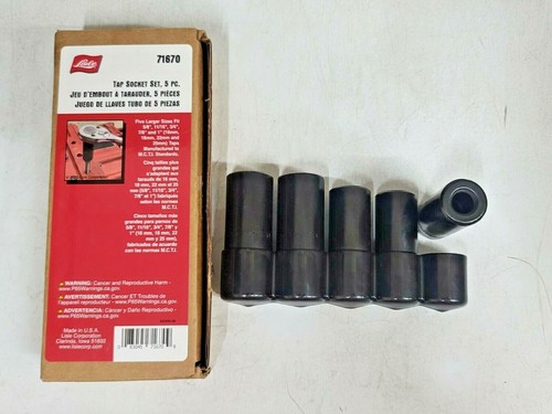 Lisle 5pc Extra Large Tap Holding Socket Set with holder 5/8 to 1" Taps ...