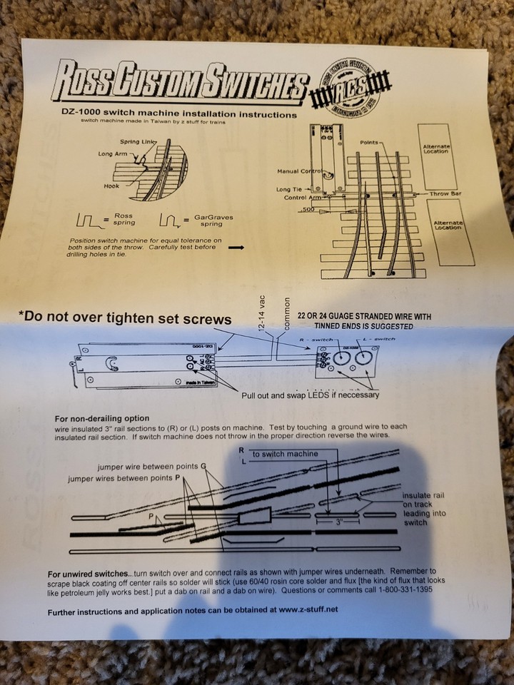 ROSS CUSTOM SWITCHES - LEFT HAND SWITCH - W/ DZ-1000 Remote Switch ...