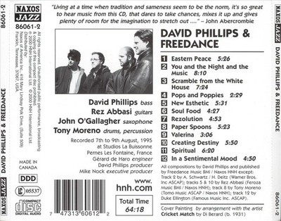 DAVID PHILLIPS (BASS/FREEDANCE) - DAVID PHILLIPS AND FREEDANCE NEW CD ...