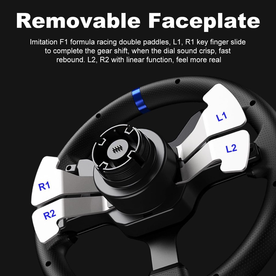 PXN V99 Driving Force Steering Wheel, 3.2Nm Dual-Motor Force Feedback ...