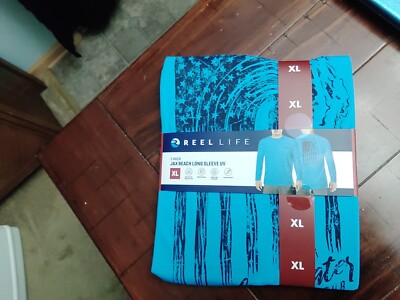 Reel Life Jax beach long sleeve UV blue XL shirt | eBay