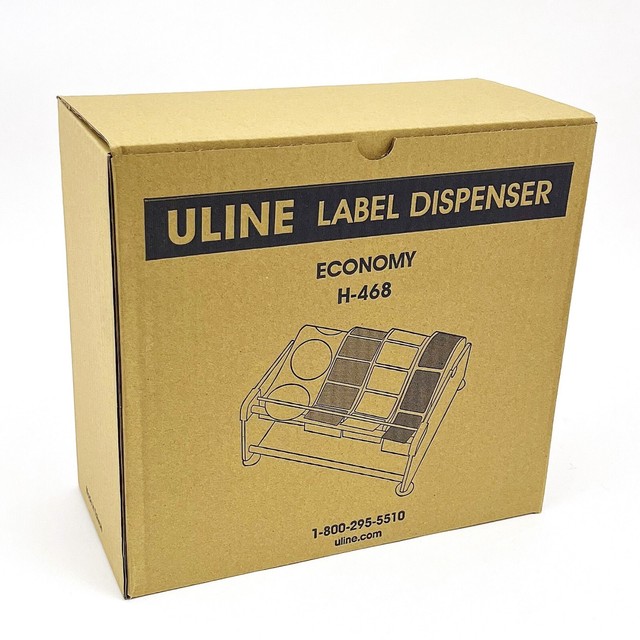 Uline Economy Label Dispenser 8" H-468 Holds 1" Core Labels Stickers ...