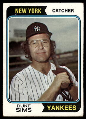 1974 Topps Duke Sims #398 New York Yankees Baseball Card | eBay