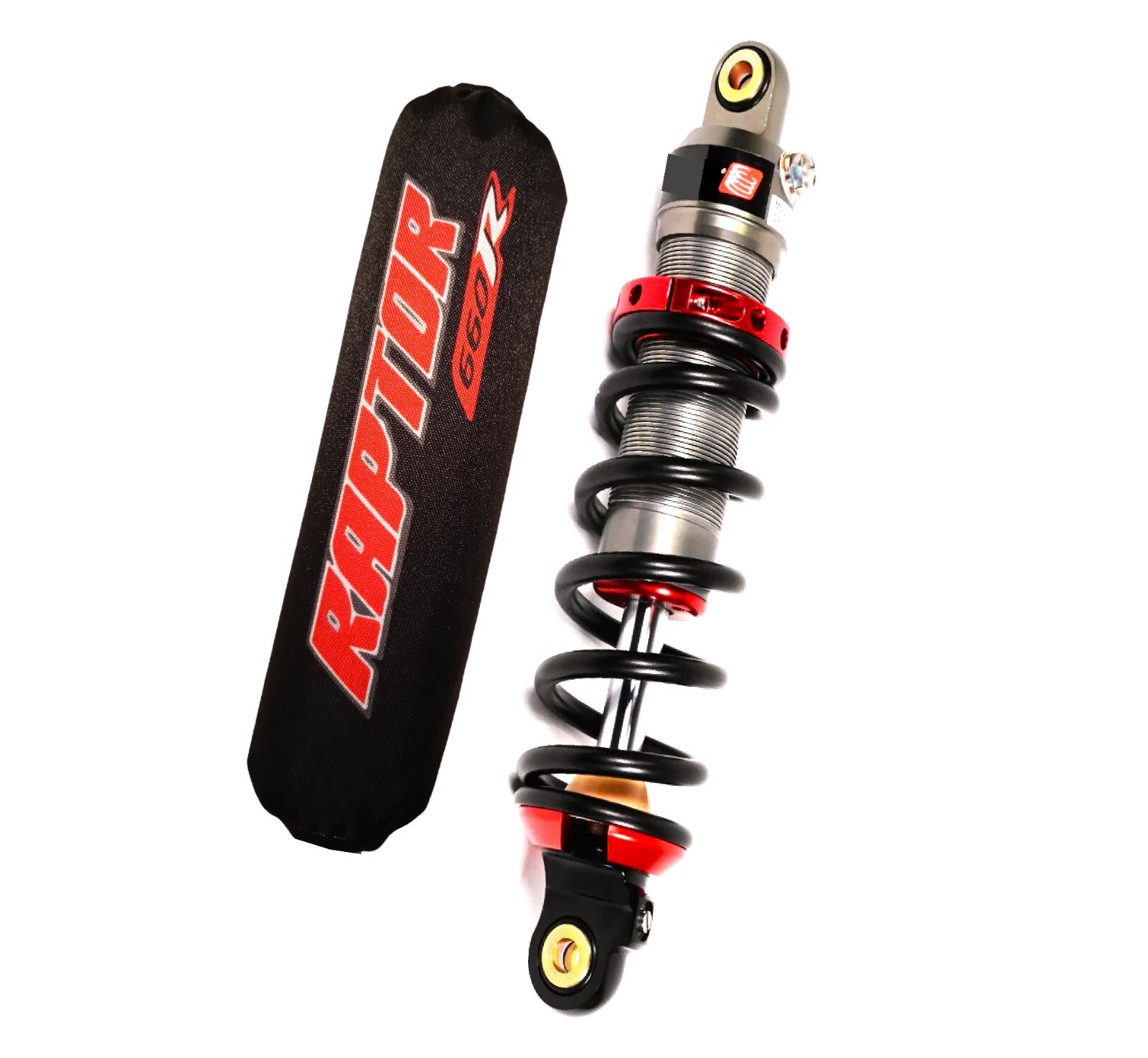 Black Red Shock Covers Raptor 660R, set-3, parts oem Yamaha | eBay
