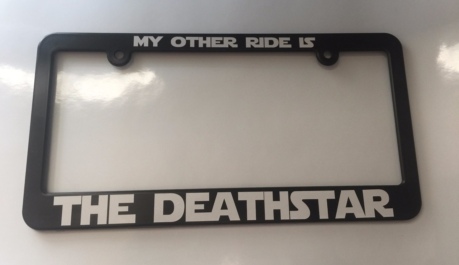 My Other Ride is the DEATHSTAR Star Wars License Plate Frame NEW | eBay