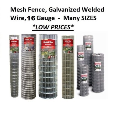 Galvanized Welded Wire Mesh Cage Fence, 16 Gauge - Many Sizes & Mesh ...