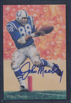John Mackey Signed 1992 Goal Line Art Card Autograph Auto PSA/DNA ...