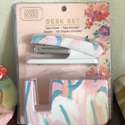 James Burke Collection Desk Accessory Set - Stapler & Tape Holder NEW ...