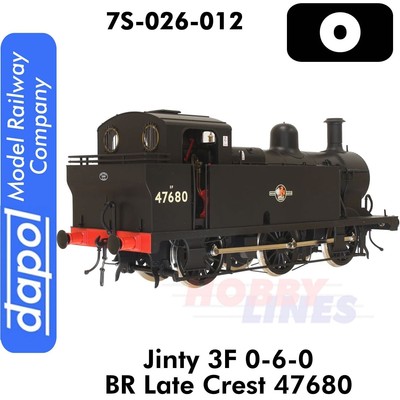 Jinty Class 3F 0-6-0 BR Late Crest 47680 Tank Engine O 1:43 Dapol 7S ...