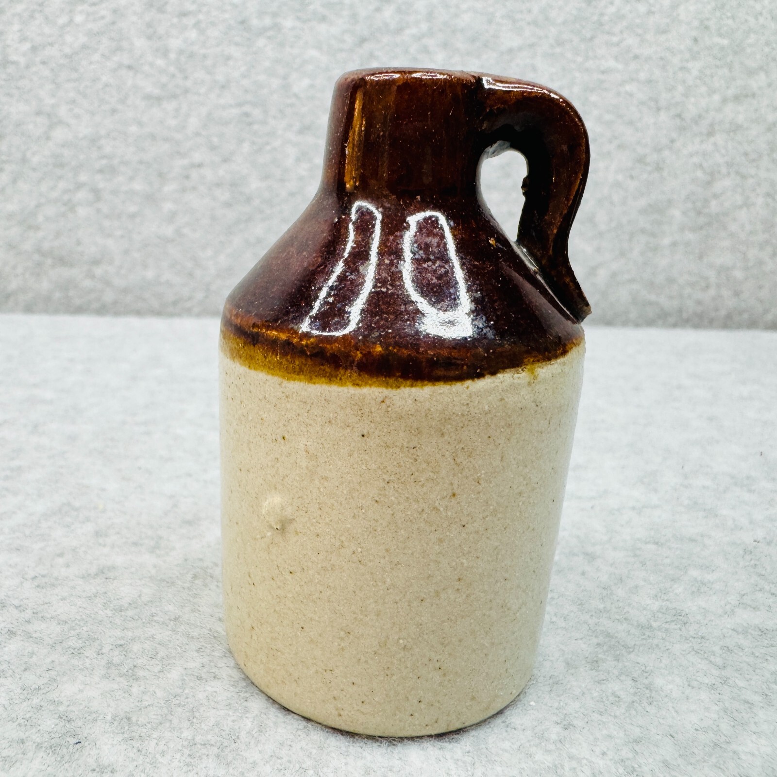 Mini Stoneware Jug with Handle Miniature Crock Vintage | eBay