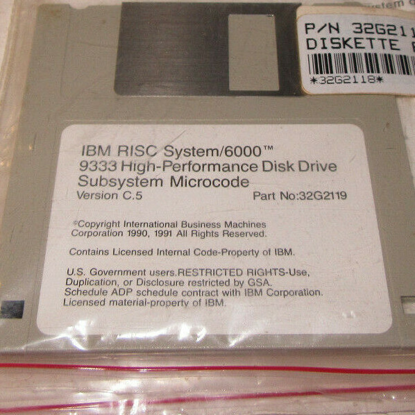 IBM RISC System/6000 9333 H-P Disk Drive Subsystem Microcode 3 1/2inch ...