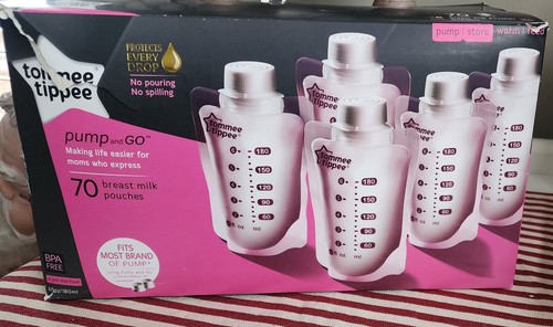 Tommee Tippee Pump And Go Breast Milk Pouches Pack Of 70 Bags Storage ...