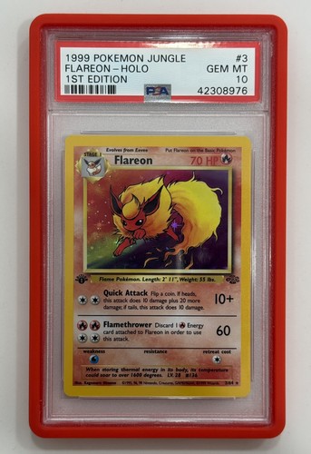 1999 Pokemon Jungle 1st Edition #3 Flareon Holo PSA 10 GEM MINT | eBay