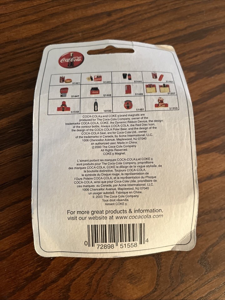 Vintage Coca Cola Chip Clip Fridge Magnet 1995 NOS No. 51558 | eBay