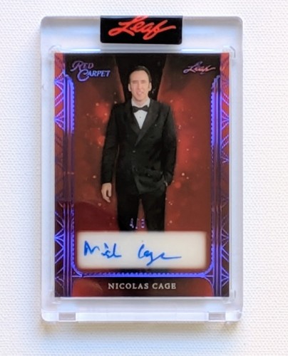 Nicolas Nick Cage 4/8 2025 Leaf Red Carpet Celebrity Autograph ...
