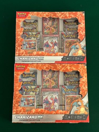 Lot of 2 - Pokémon TCG: Charizard ex Premium Collection Box - 12 Packs ...