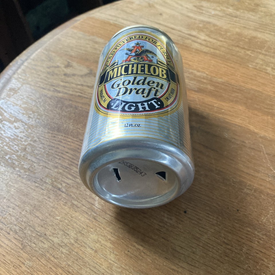 1990sFLUTED ALUMINUM MICHELOB GOLDEN DRAFT LIGHT STAY TAB BEER CAN ST ...