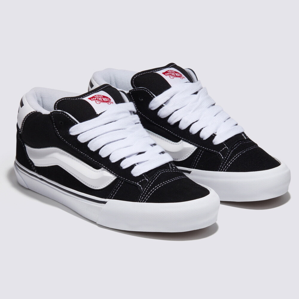 Vans Knu Mid Skate Shoes New Mid Sneakers Black/True White VN000CQ96BT ...