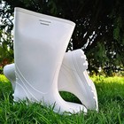 Waterproof RUBBER WHITE Boots Men Women Wellington Walking Hunting ...