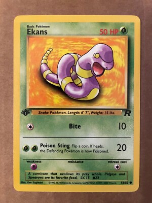 Pokemon Ekans 56/82 Team Rocket 1st edition NM See Pictures | eBay