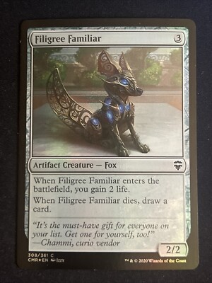 1x Foil Filigree Familiar (308) Commander Legends LP MTG Magic the ...