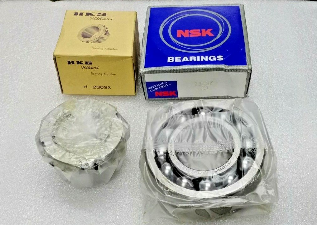 NSK 2309 K + H2309X Tapered Self Aligning Bearing with Adapter Sleeve ...