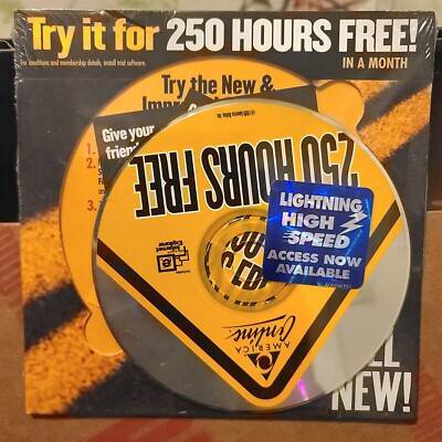AOL America Online CD 1999 Install Disk CD 250 Hours Free Software New ...